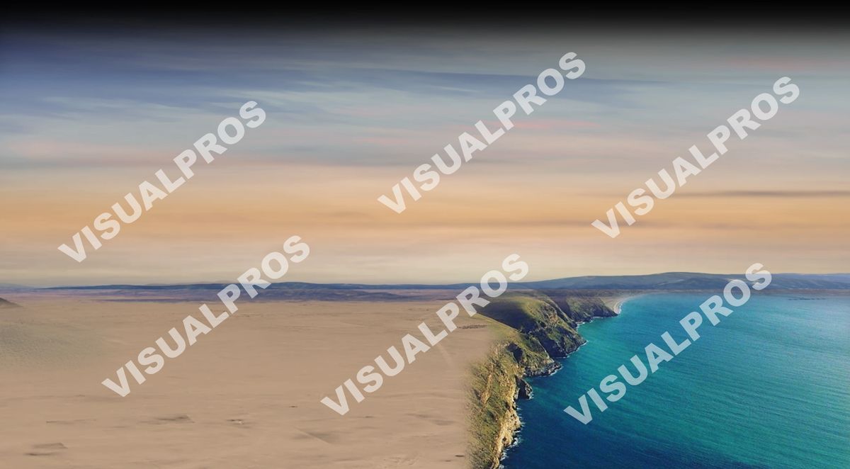 OV-1 BACKGROUND SCENE - NAVAL, MARINE, SHORE WITH ARID FLAT TERRAIN