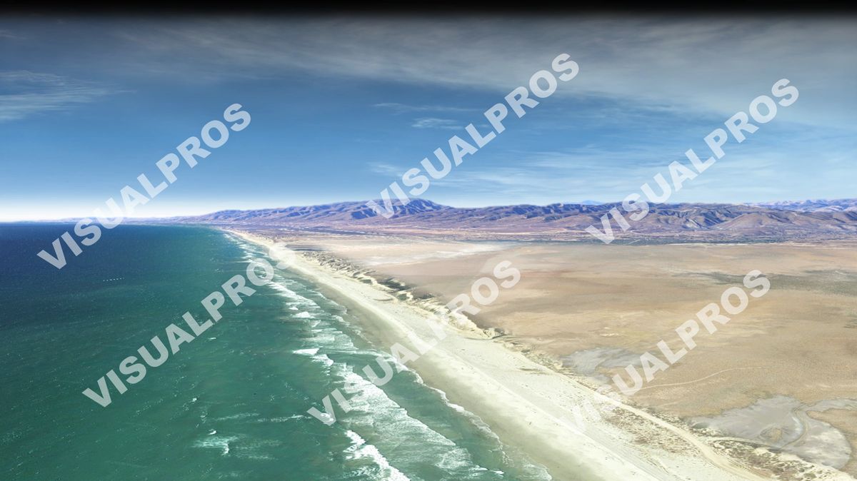 OV-1 BACKGROUND SCENE - NAVAL, MARINE, SHORE, BEACH LANDING AREA, PARTIAL SPACE LEO, BLUE SKY