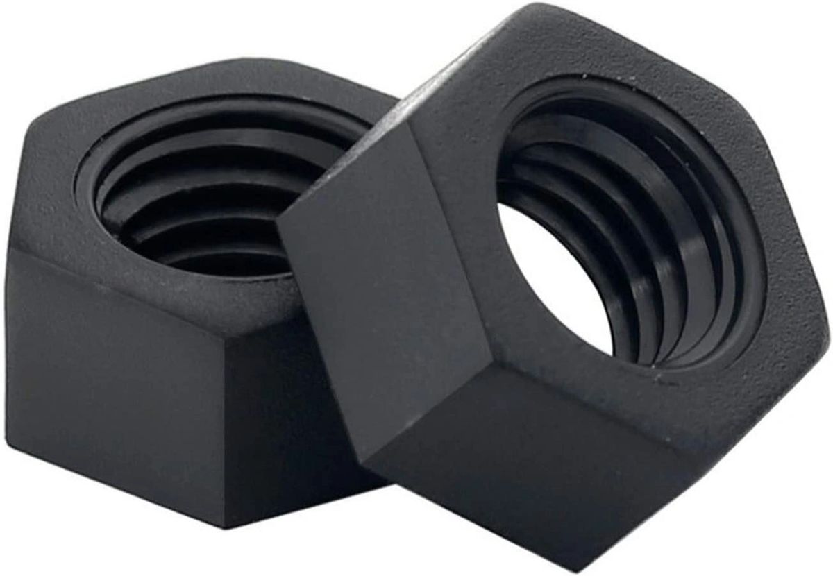 TUERCA HEXAGONAL G2 1" NEGRA (CAJA 100 UN)