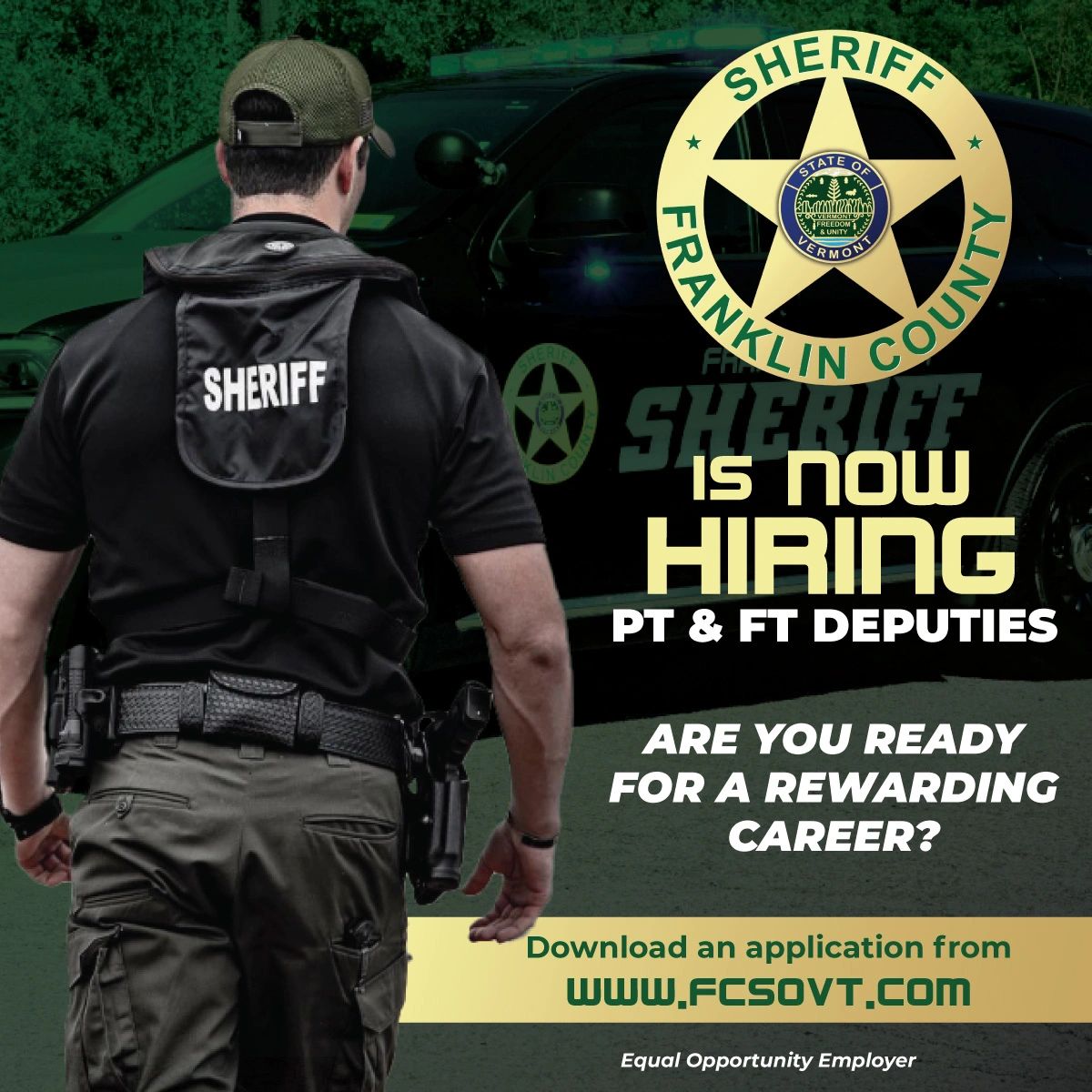 We're hiring full and part time Patrol positions!