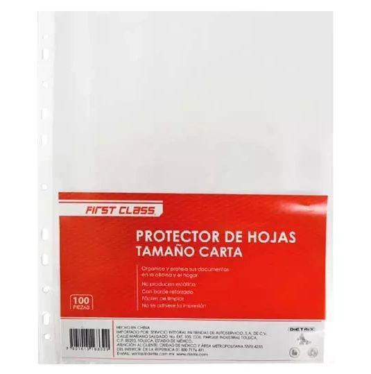 PROTECTOR DE HOJAS DIETRIX LIGERO CARTA 100PZ (9699)