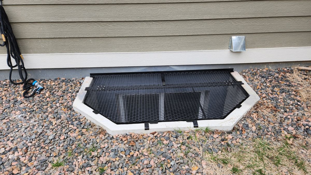 Custom Steel Window Well Grates-Locks