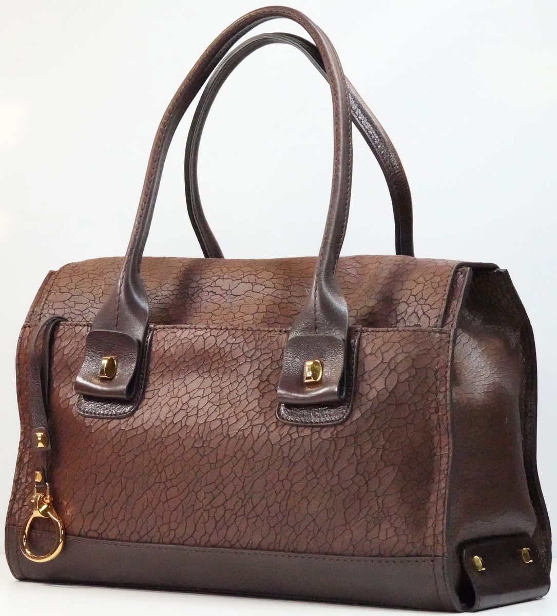 Francesco Biasia Safari Morus Chocolate Brown Leather Handbag Limited ...
