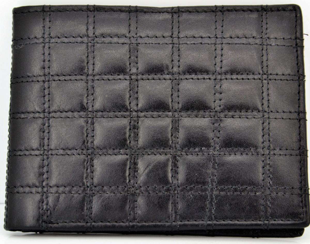 Corder London Bi fold Black Quilted Design Leather wallet with 8 credit ...
