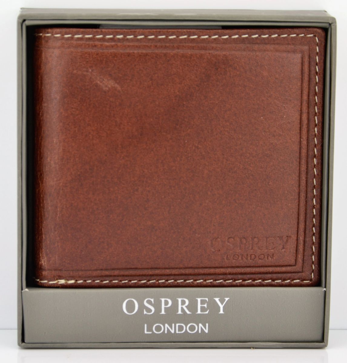 Osprey London Bi-fold leather wallet with silver lining - Designed by ...