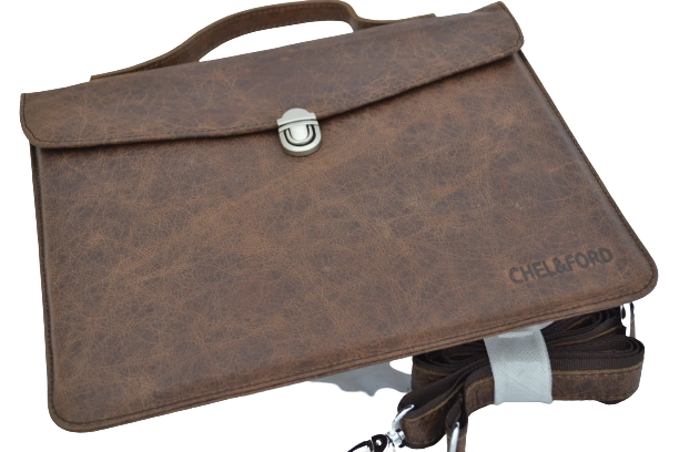 Slimmest Rustic Brown Leather iPad Briefcase, Satchel, Tablet Briefcase ...