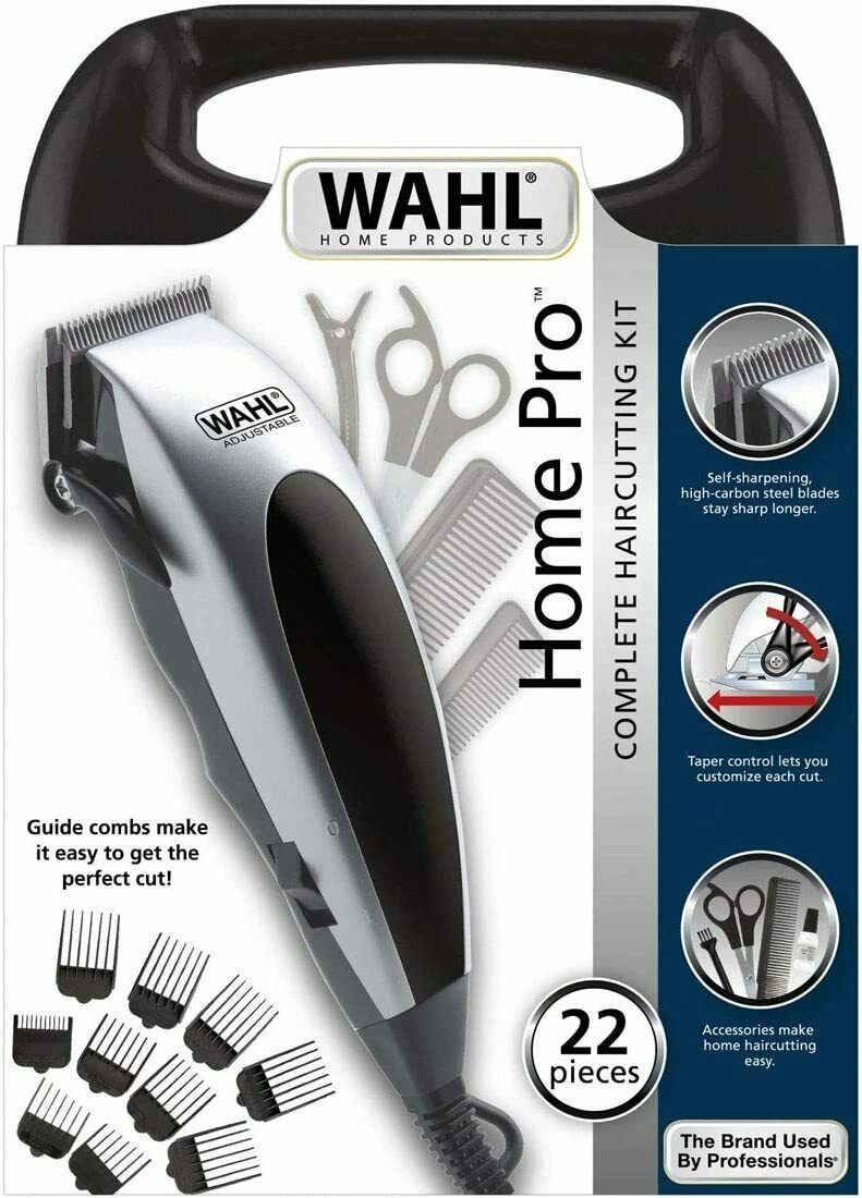 WAHL HOME PRO - COMPLETE HAIRCUTTING KIT - 22 PIECES CLIPPER ...
