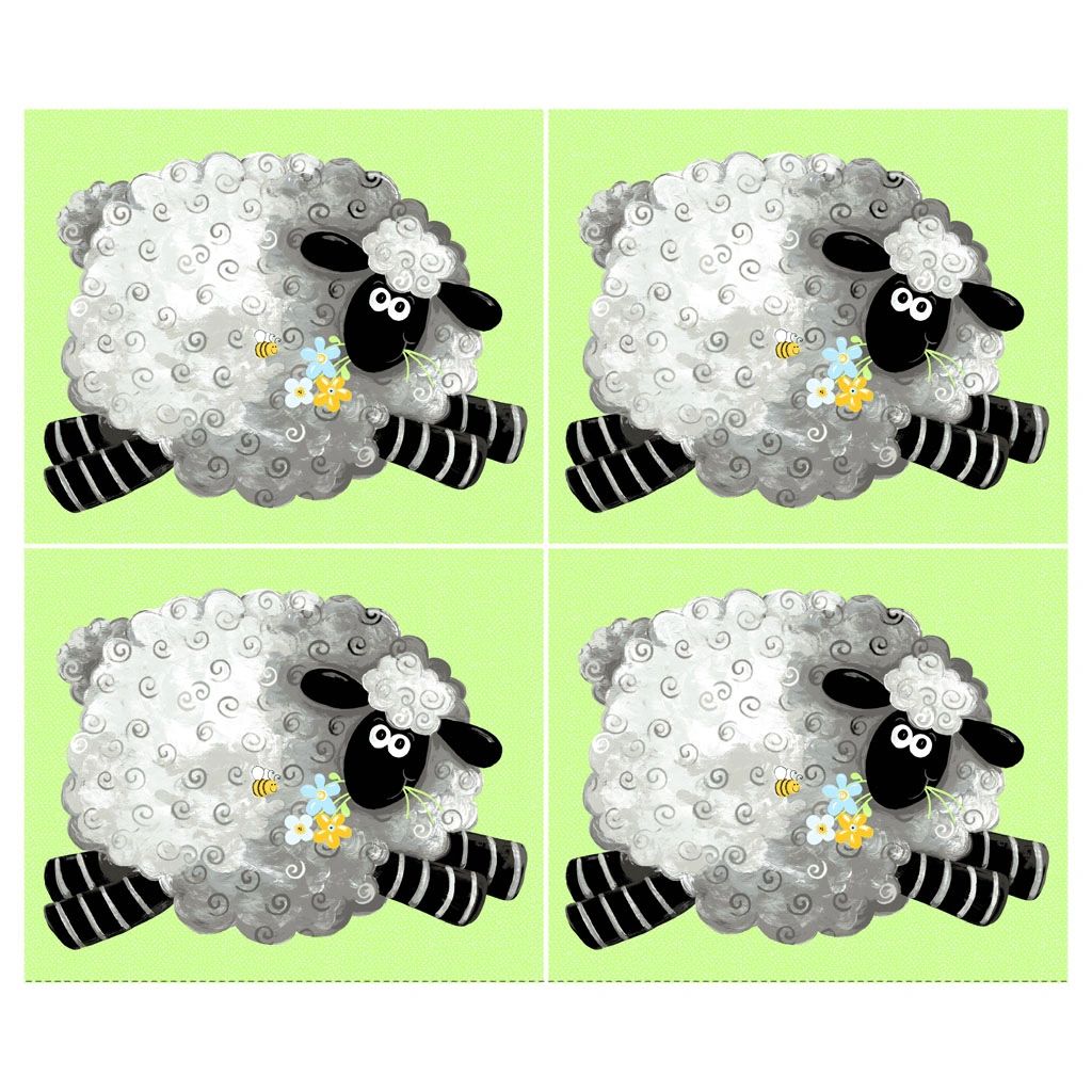 Susybee Sheep Panel - 4 Fat Quarter Sheep