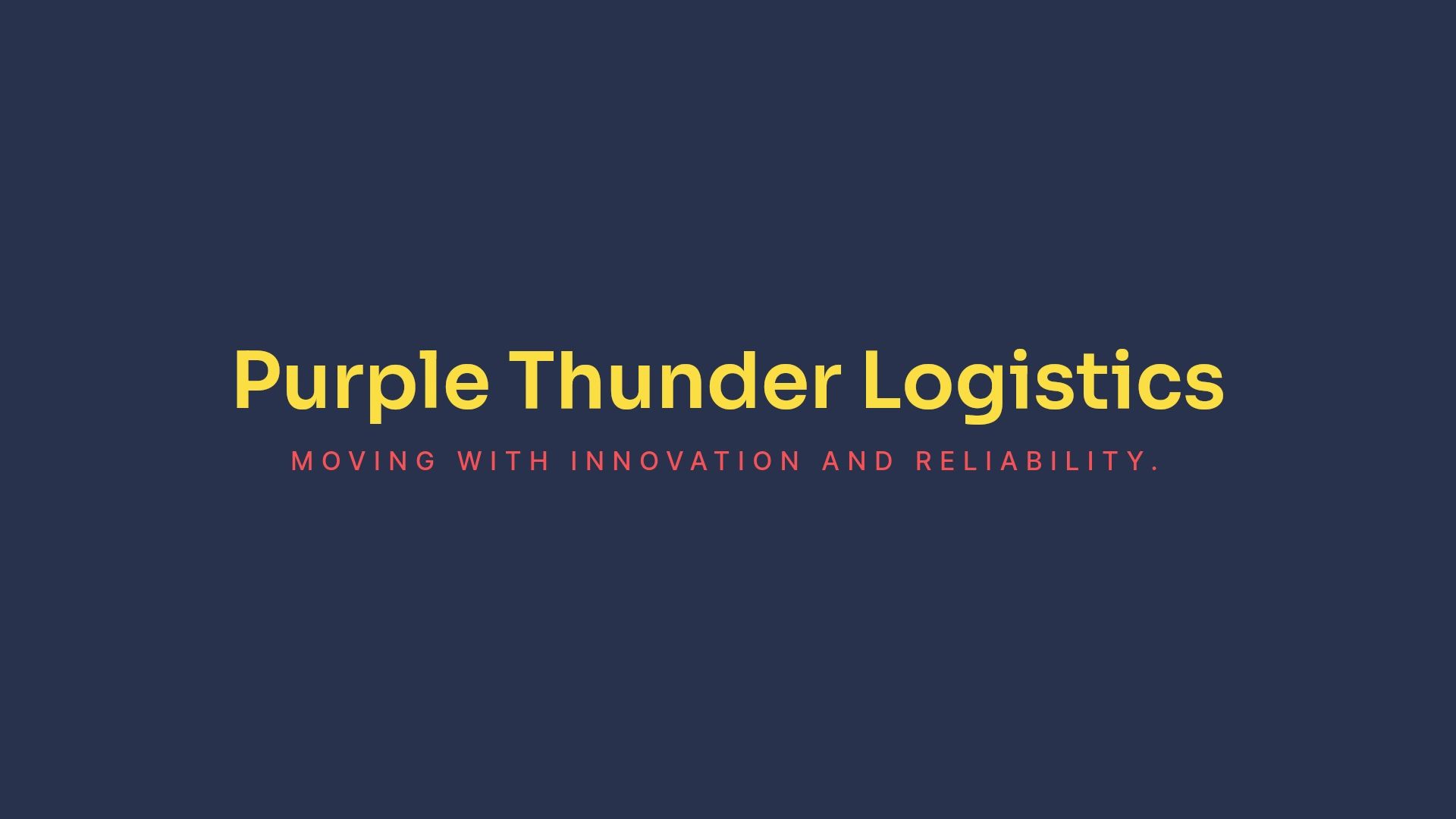 Purple Thunder Logistics