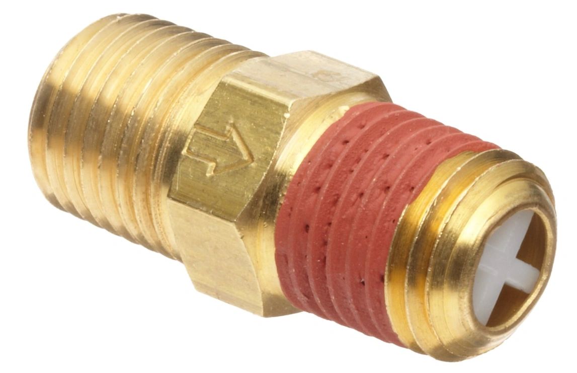 Gast AE238 Inline Brass Check Valve 1/4" MNpt Air Compressor 250 PSI ...