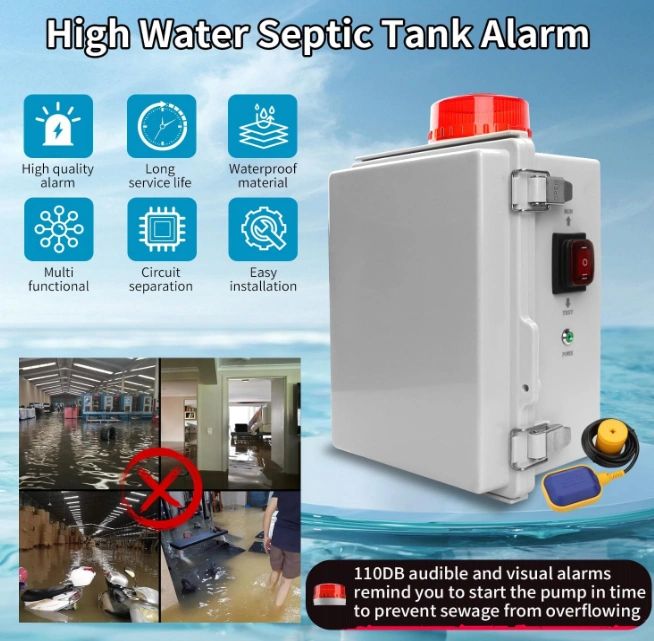 Septic Control Panel with Septic Alarm, Pump Circuit Breaker, 14 AWG ...