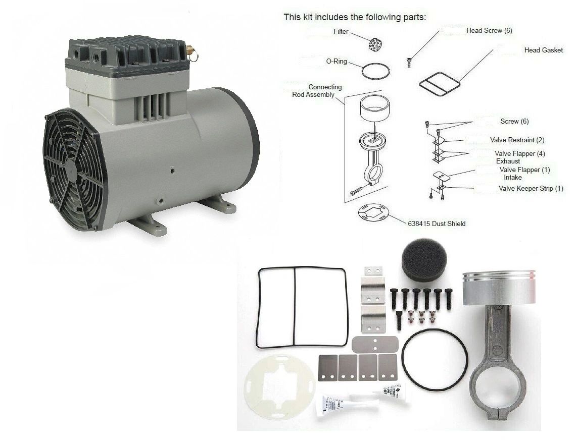 New Thomas Air Compressor Service / Rebuild Kit SK80760 807CK60 ...