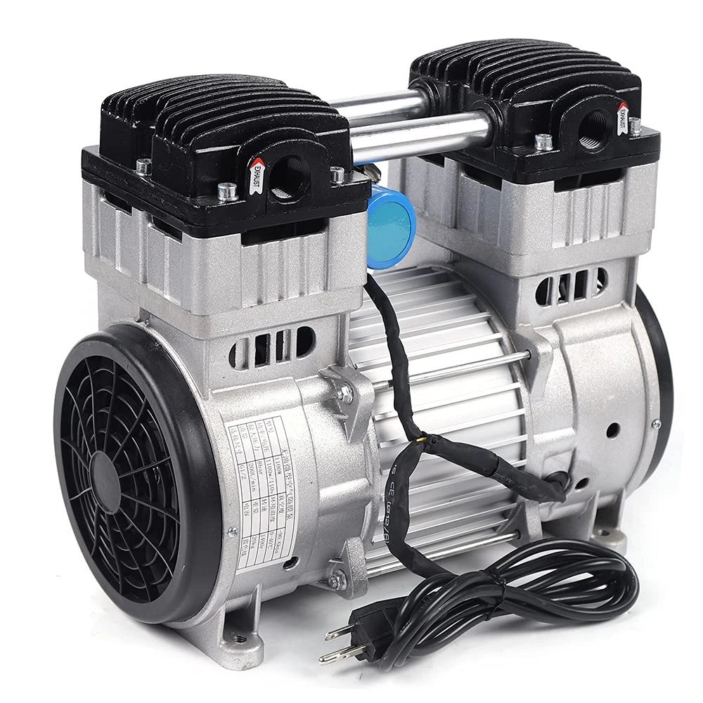 NEW 2 HP Replacement Compressor. 7 CFM 27" HG 115v Oilless rocking ...