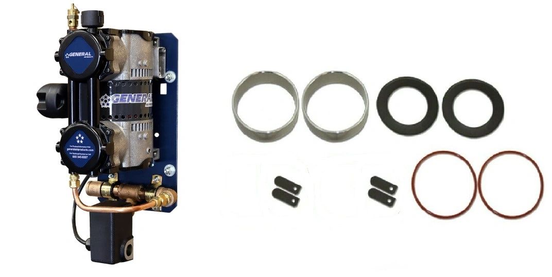General Air Products Oil-Less Riser Mount Air Compressor Rebuild Kits ...