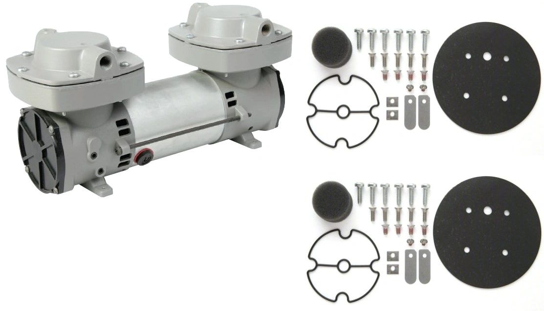 2907CDC22/12 Thomas Diaphragm Compressor Vacuum Pump Rebuild Kit ...