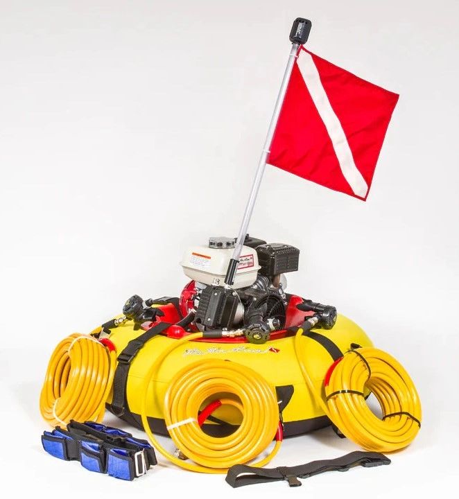 Gas Powered 3 Diver Scuba Hookah Diving System with a 12.5 CFM Thomas ...