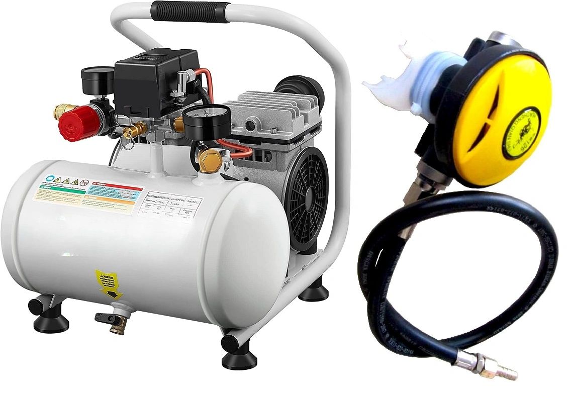 Hookah Scuba Diving 115-volt 1 HP Air Compressor + Regulator. Oilless ...