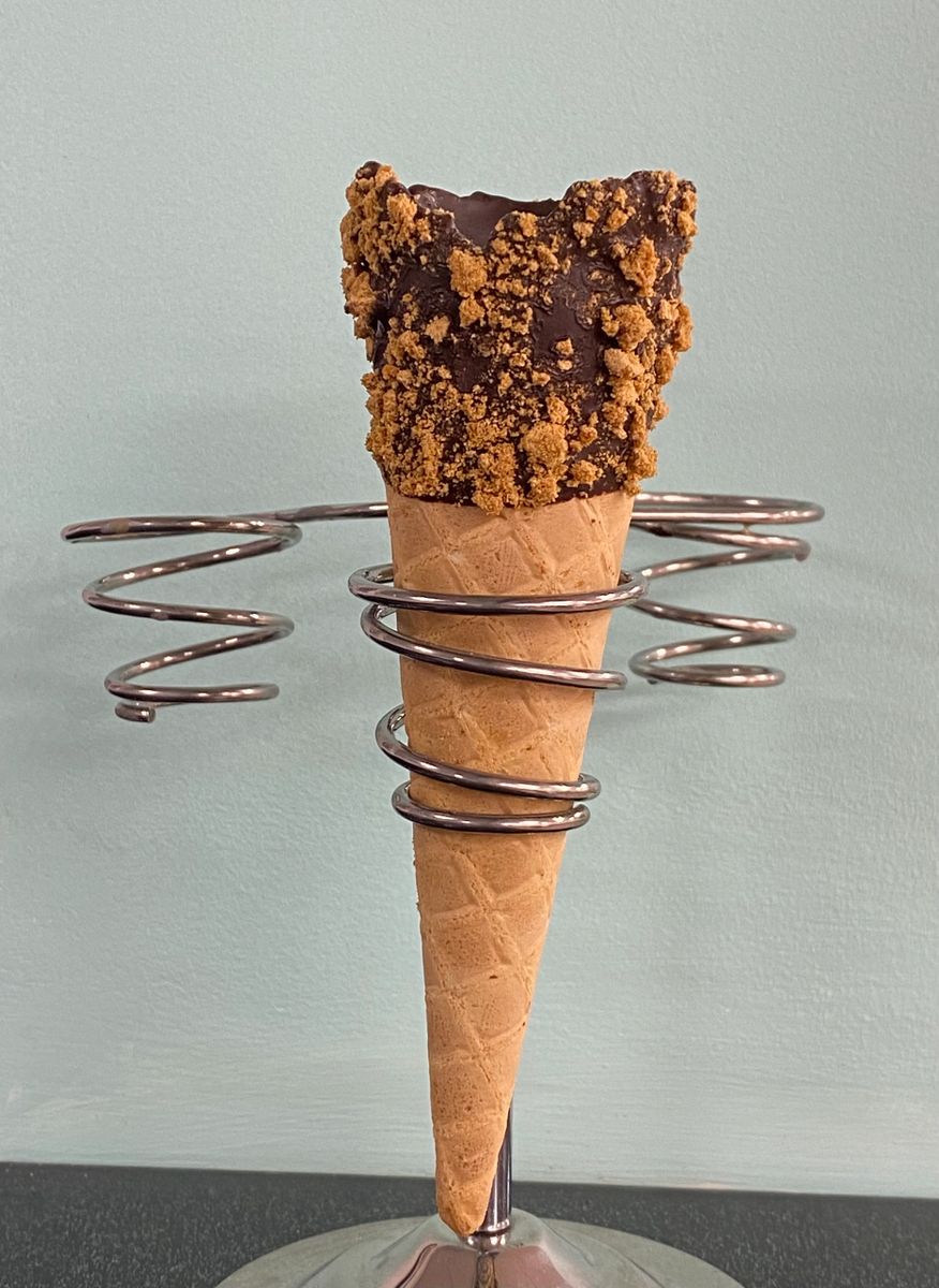 Chocolate Biscoff Dipped Waffle Cone
