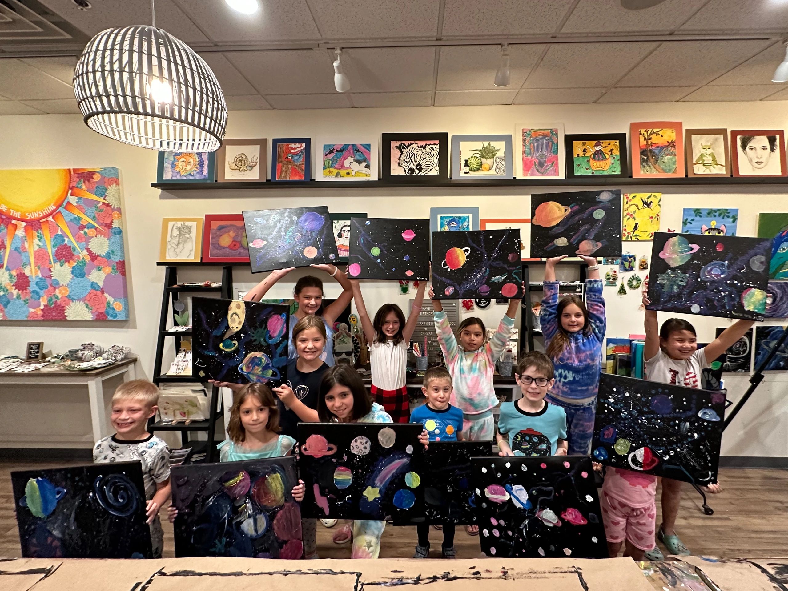 Glow in the Dark Space Paint Party