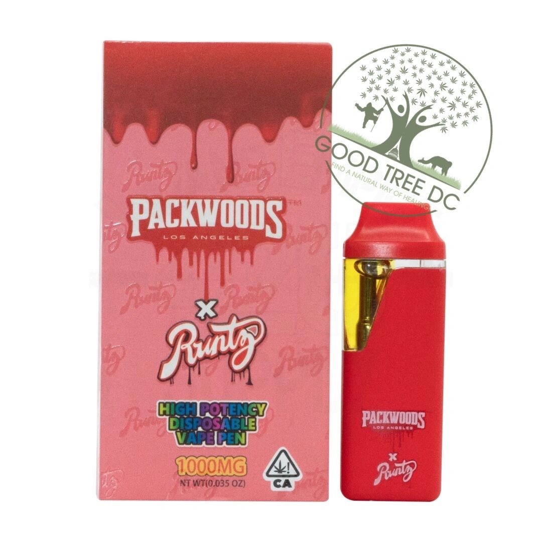 BANANA KUSH - Indica - Runtz x Packwoods Disposable vape pens