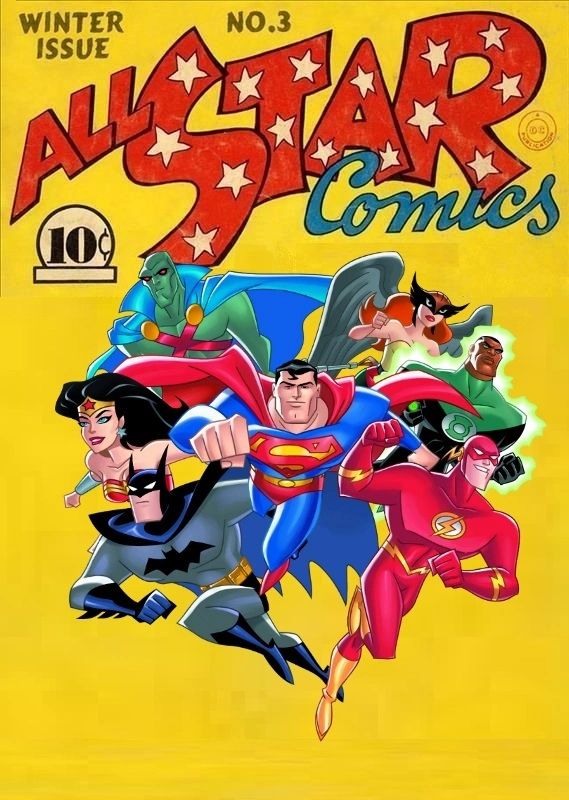 All-Star Comics #3 JLA Animated Version Photocopy Comic Book Cover