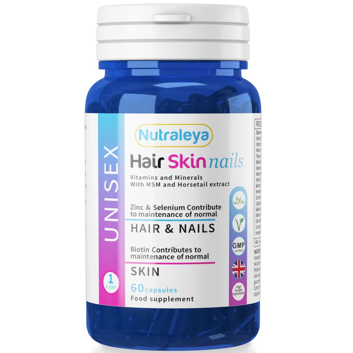 UNISEX, Hair, Skin & Nails, with Selenium, Biotin, Zinc, MSM and ...