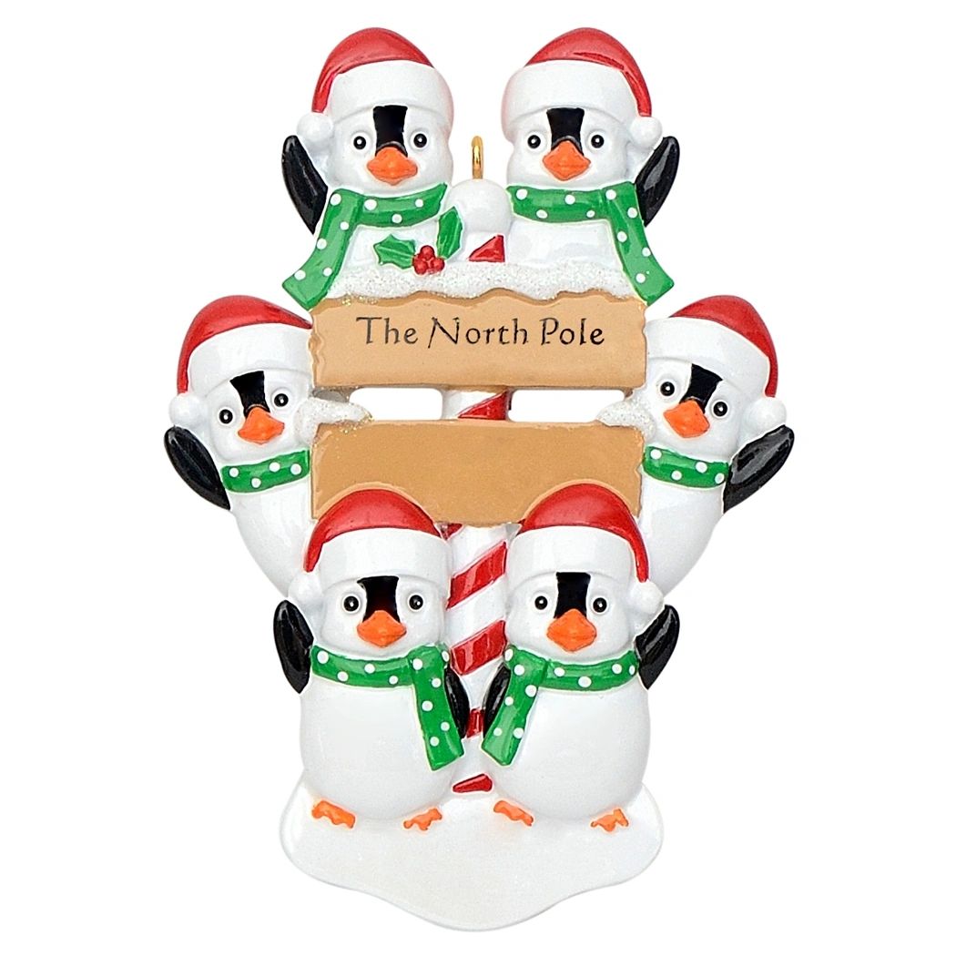 NORTH POLE PENGUINS - FAMILY 0F 6