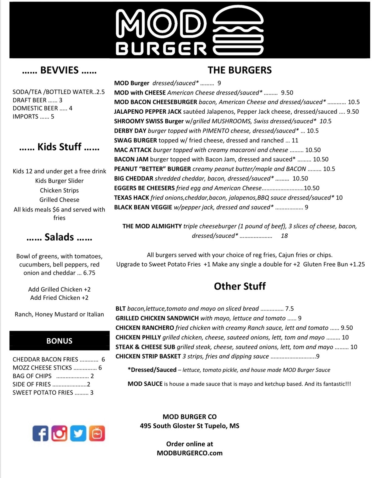 Burger Menu