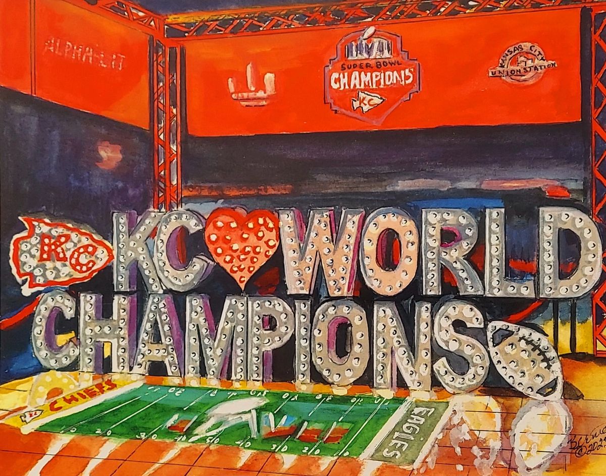 KC World Champions Alphalit Sign