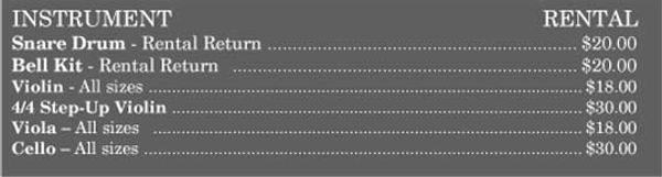 Instrument Rentals