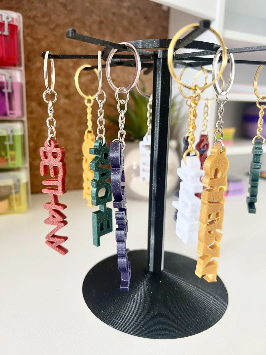 Personalised 3D Printed Name Keyring