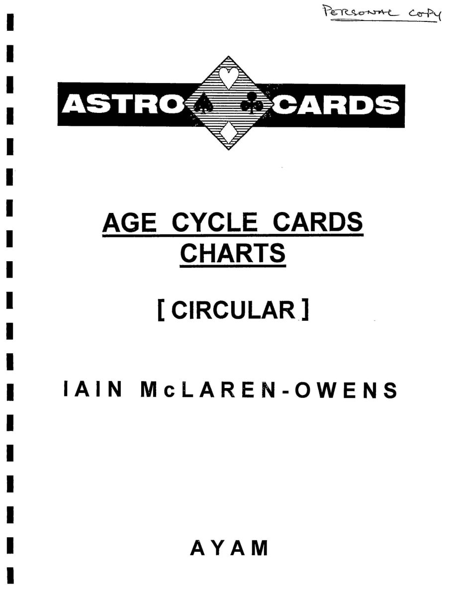 AGE CYCLE CARDS CHARTS [CIRCULAR] (PDF) By Iain McLaren-Owens