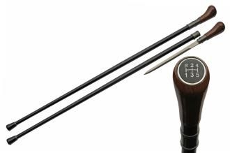 Manual Wood Stick Shift Sword Cane