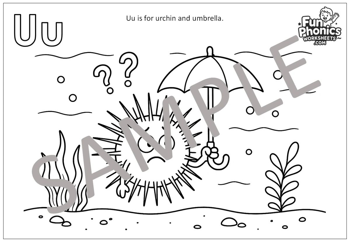 Uu Coloring Worksheet