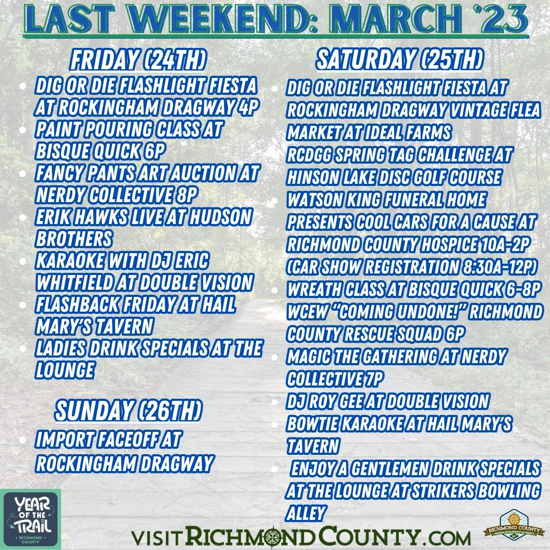 Last Weekend in March 2023!