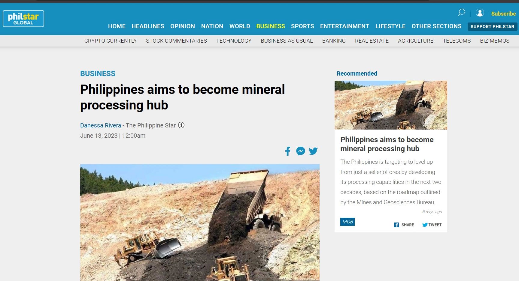 Philippines aims to become mineral processing hub