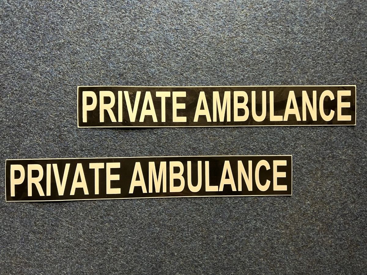Private Ambulance Magnetic Removal Signage