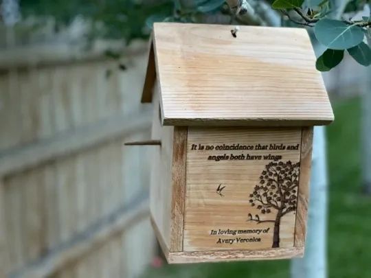 Avery Birdhouse: Memorial Birdhouse Laser Engraving