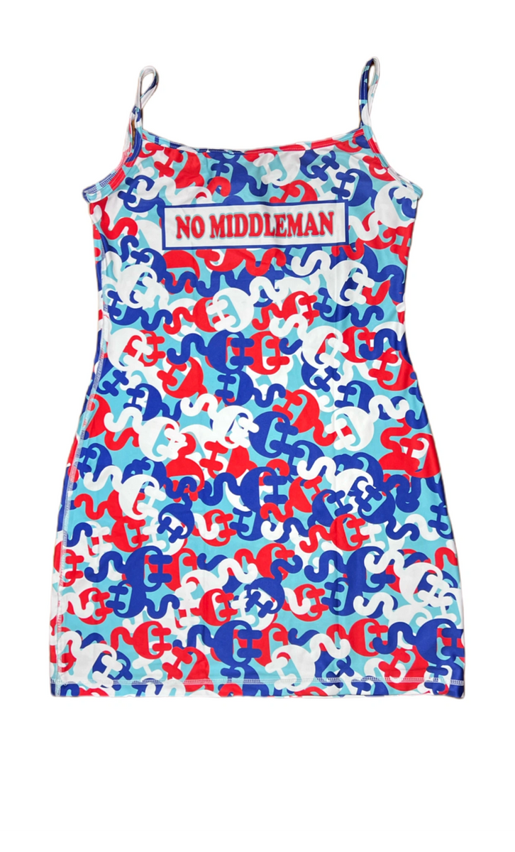 No Middleman Sun Dress/Camo String Strap