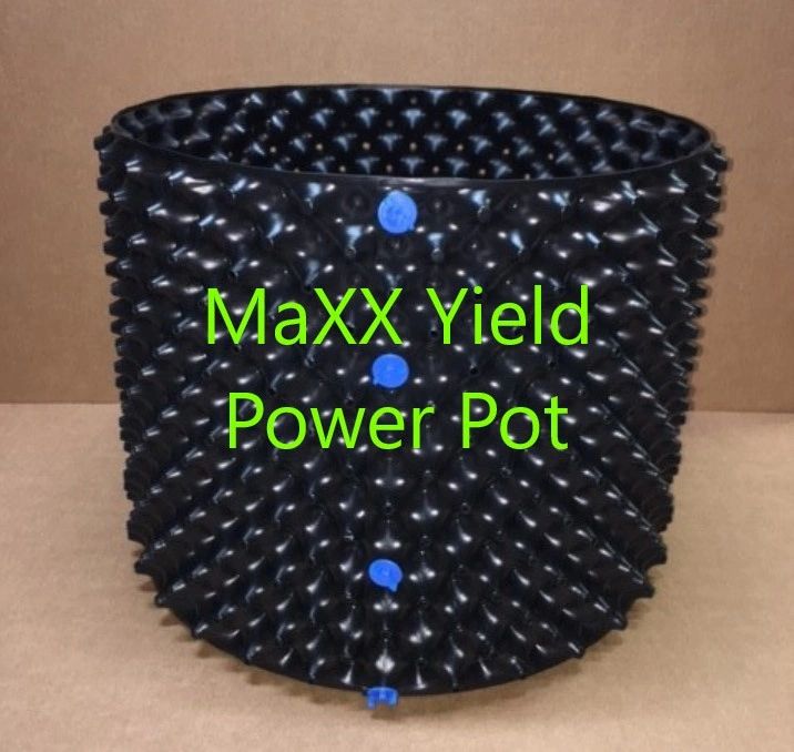 MaXX Yield "Power Pot" 17 Gallon Black Air Root Pruning Flower Pot ...