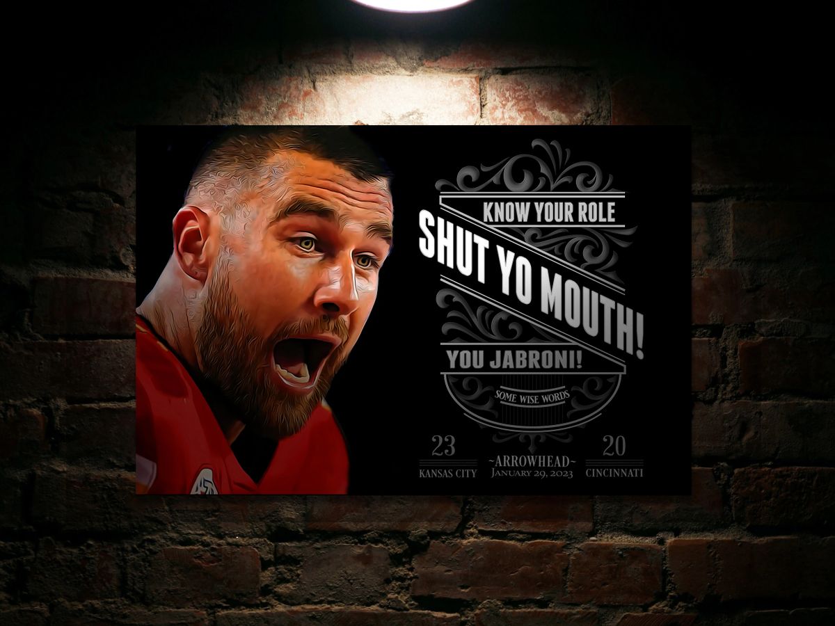 (3 Pack Wholesale) Oil Painting of Travis "Shut Yo Mouth" Aluminum Sign