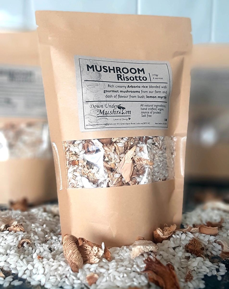 Mushroom risotto kit with oyster mushrooms