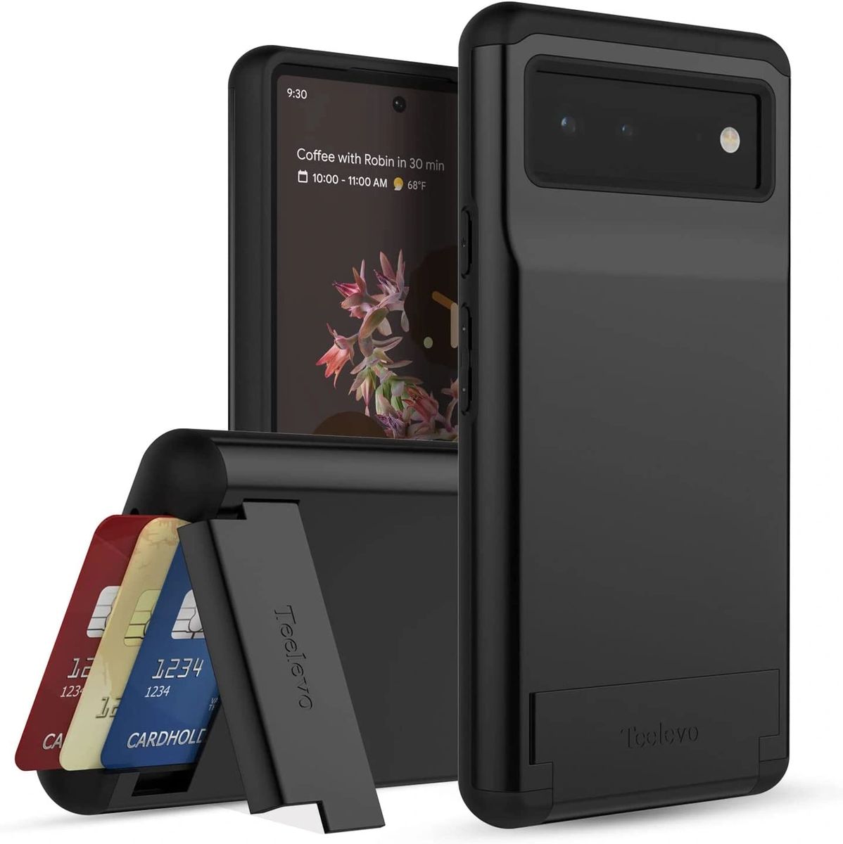 Teelevo Dual Layer Wallet Case for Google Pixel 6