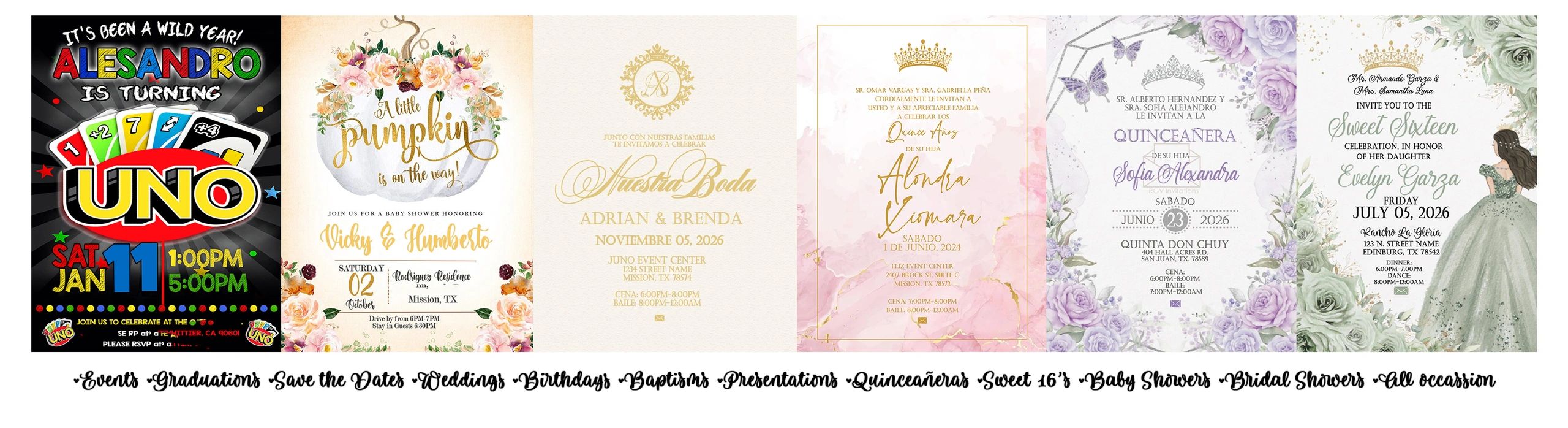 Custom Printed Invitations | RGV Invitations