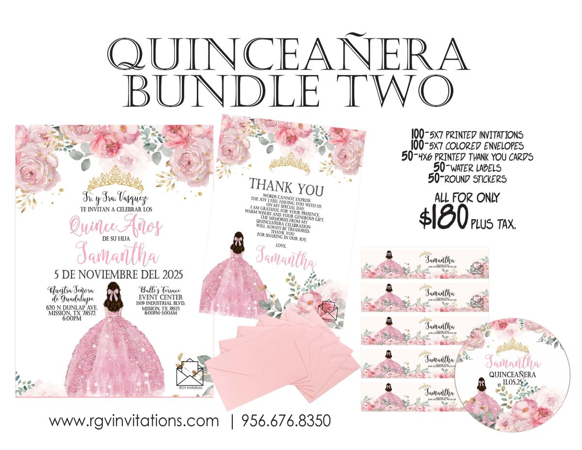 Quinceañera Printed Bundle TWO