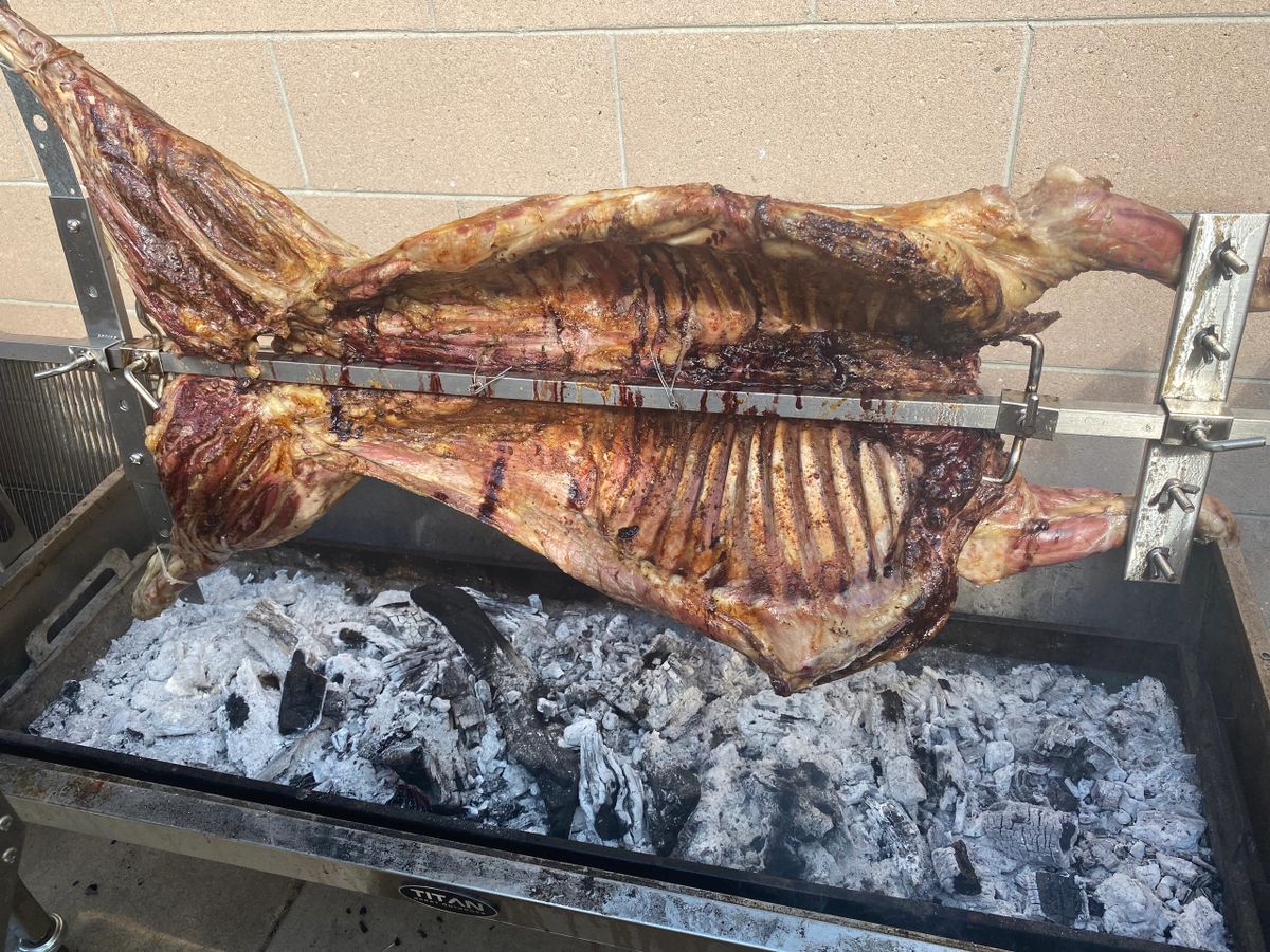 BBQ Spit Roast Whole Lamb