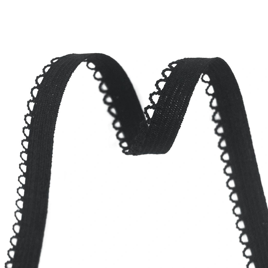 Thin Loop Elastic -Black 3/8"