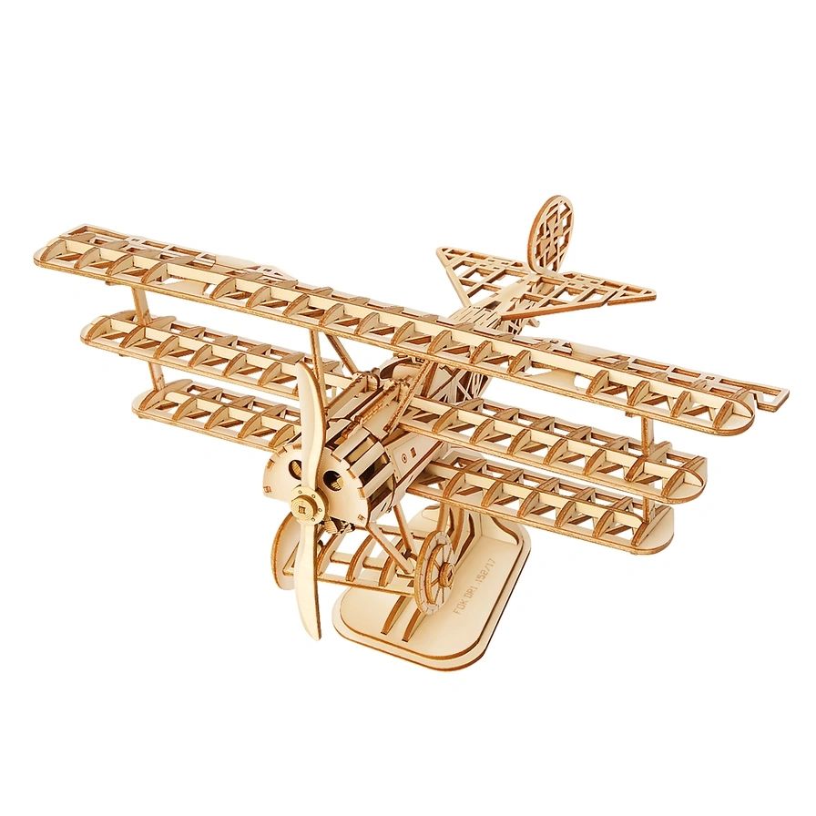 3D Laser Cut Wooden Puzzle: Airplane