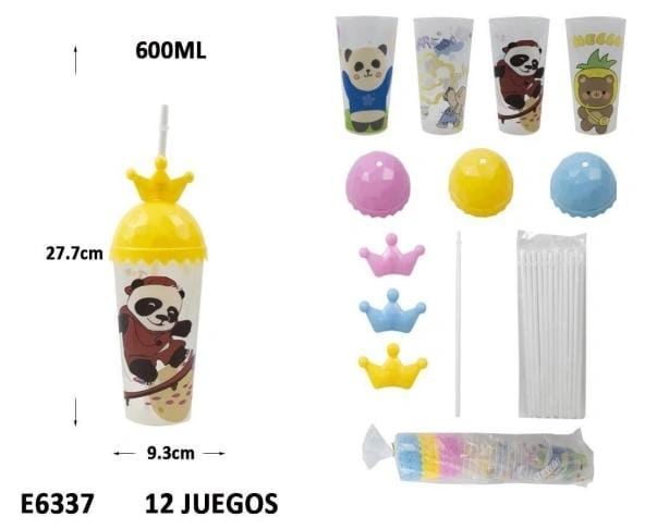 VASO E6337 600 ML (12 PZAS) PLASTICO