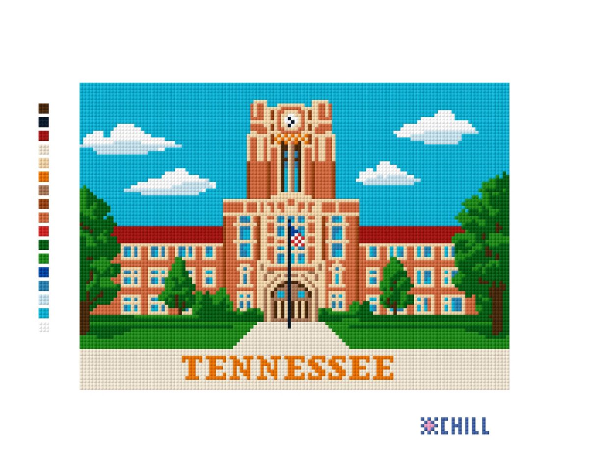 Tennessee Needlepoint Canvas | Ayres Hall Landmark Design | University ...